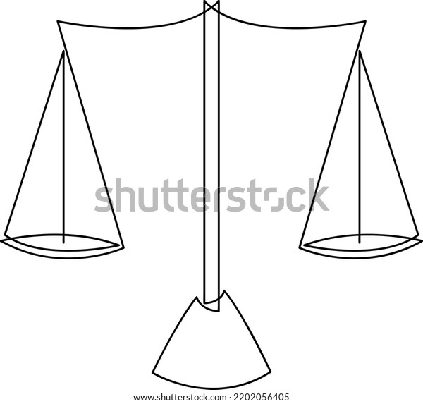 Weight Balance Symbol Libra Law Identity Stock Vector (Royalty Free ...