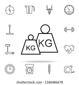 Weight Icon Measuring Instruments Icons Universal Stock Vector (Royalty ...
