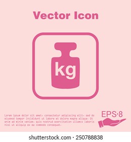 Weight Icon Symbol Denoting Measure Weight Stock Vector (Royalty Free ...