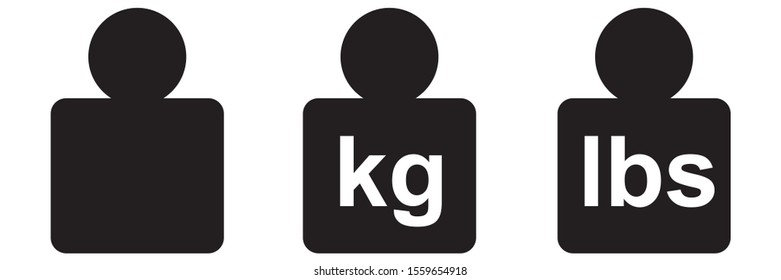 Weight Icons Kilogram Pounds Vector Graphic Stock Vector (Royalty Free ...