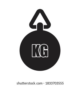 Weight Kilogram Icon Design Isolated On Stock Vector (Royalty Free ...