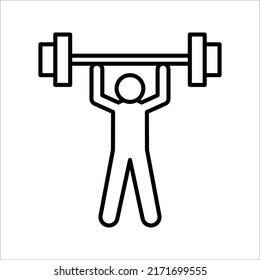 Weight Lifting Icon Vector Sign Symbol Stock Vector (Royalty Free ...