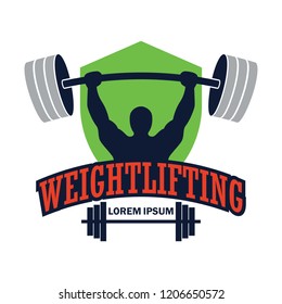 Weight Lifting Logo Text Space Your Stock Vector (Royalty Free ...