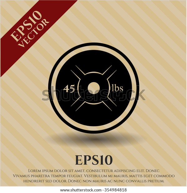 Weight Lifting Powerlifting Plate 45 Lbs Stock Vector (Royalty Free ...