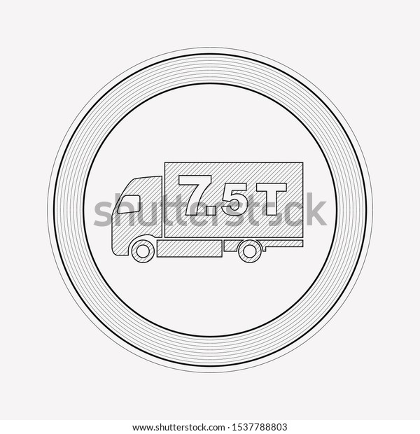 Weight Limit Icon Line Element Vector Stock Vector (Royalty Free ...