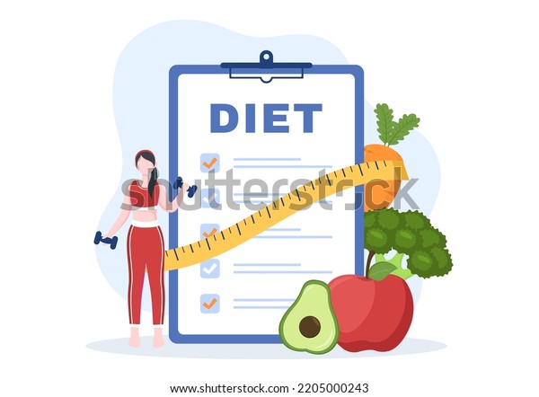 Weight Loss Template Hand Drawn Cartoon Stock Vector (Royalty Free ...
