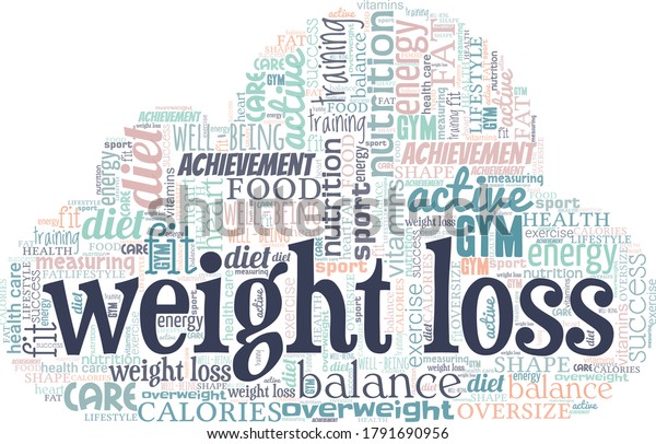 Weight Loss Word Cloud Isolated On Stock Vector (Royalty Free ...