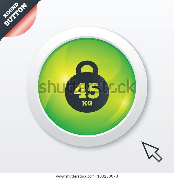 Weight Sign Icon 45 Kilogram Kg Stock Vector (Royalty Free) 183250070 ...