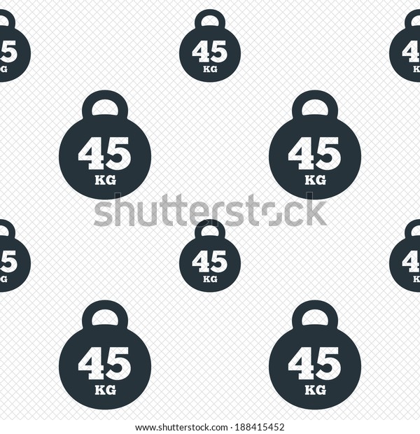 Weight Sign Icon 45 Kilogram Kg Stock Vector (Royalty Free) 188415452 ...