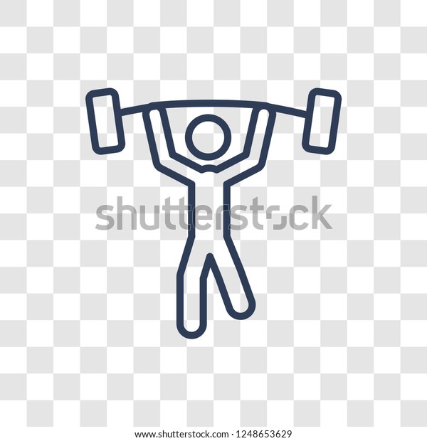 Weightlifter Icon Trendy Linear Weightlifter Logo Stock Vector (Royalty ...