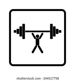 Gym Weight Lifting Symbol Stock Vector (Royalty Free) 2572605