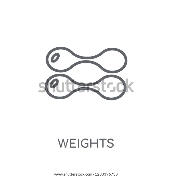 Weights Linear Icon Modern Outline Weights Stock Vector (Royalty Free ...
