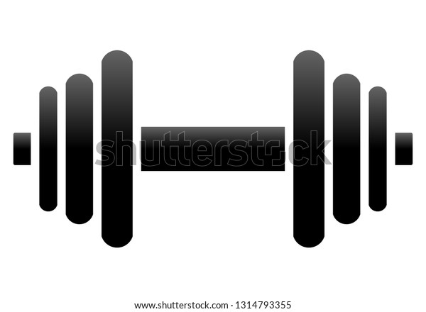 Weights Symbol Icon Black Gradient Minimalist Stock Vector (Royalty ...