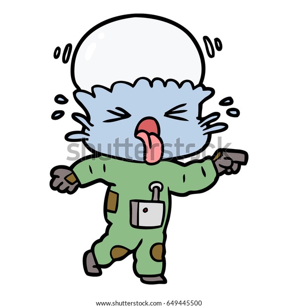 Weird Cartoon Alien Pointing: เวกเตอร์สต็อก (ปลอดค่าลิขสิทธิ์ ...