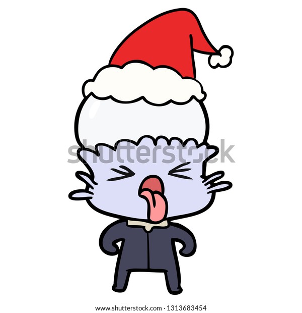 Weird Hand Drawn Line Drawing Alien Stock Vector (Royalty Free ...