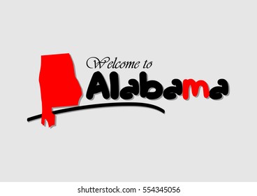 Welcome Alabama Vector Design Stock Vector (Royalty Free) 554345056 ...