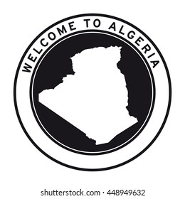 Welcome Algeria Vector Logo Sticker Button Stock Vector (Royalty Free) 448949632 | Shutterstock