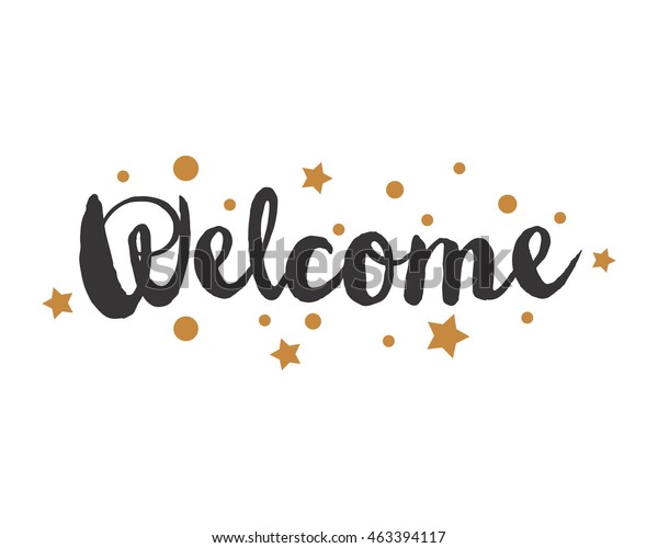 Welcome Alphabet Typography Font Text Image Stock Vector (Royalty Free ...
