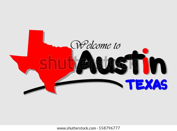 Welcome Austin Texas Vector Design Stock Vector (Royalty Free ...