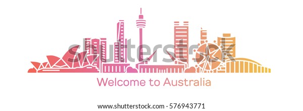Welcome Australia Vector Illustration Stock Vector (Royalty Free ...