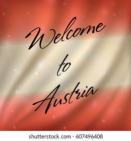 Welcome Austria Text On Bokeh Styled Stock Vector (Royalty Free ...