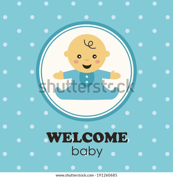 Welcome Baby Card Design Vector Illustration Stock Vector (Royalty Free ...