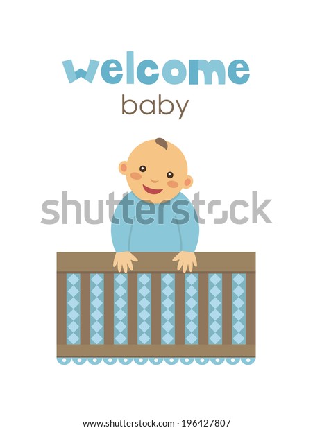Welcome Baby Card Design Vector Illustration Stock Vector (Royalty Free ...