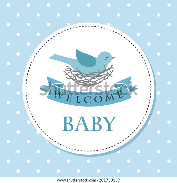 Welcome Baby Card Design Vector Illustration Stock Vector (Royalty Free ...