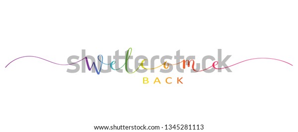 Welcome Back Brush Calligraphy Banner Stock Vector (Royalty Free ...