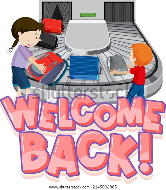 Welcome Back Hand Drawn Lettering Logo 库存矢量图（免版税）2145006885 | Shutterstock