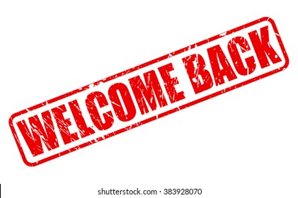 Welcome Back Red Stamp Text On: เวกเตอร์สต็อก (ปลอดค่าลิขสิทธิ์ ...