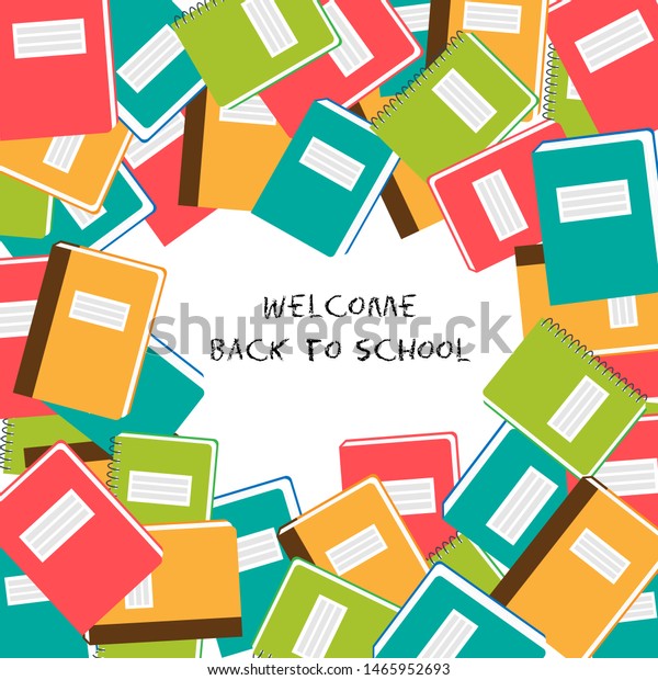 Welcome Back School Background School Color Stock Vector (Royalty Free ...