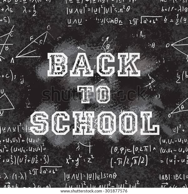 Welcome Back School Chalkboard Background Handwriting 库存矢量图（免版税 ...