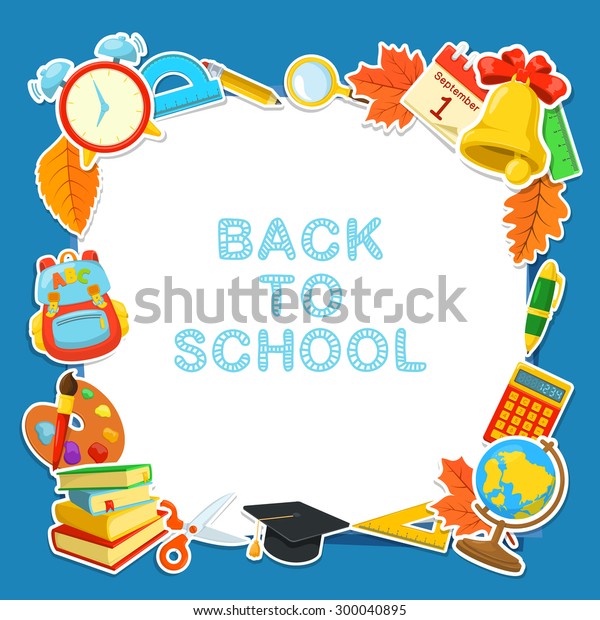 Welcome back to school. Education background design. Colorful frame ...