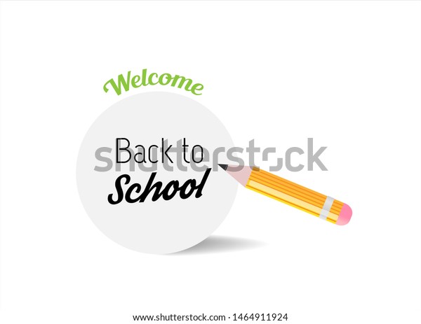 Welcome Back School Pencil Sketch Stock Vector (Royalty Free ...