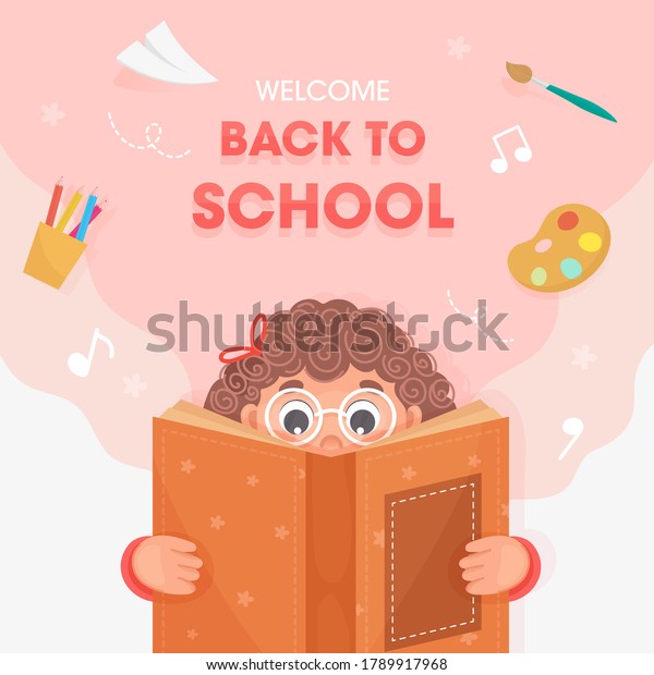 Welcome Back School Poster Design Cute Stock Vector (Royalty Free ...