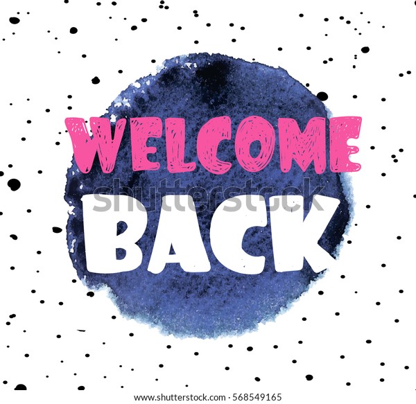 Welcome Back Stylish Card Poster Print Stock Vector (Royalty Free ...