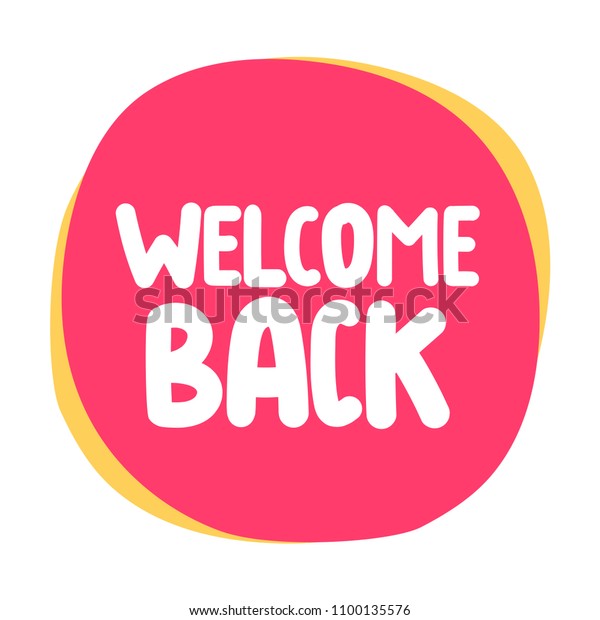 Welcome Back Vector Icon Badge Illustration Stock Vector (Royalty Free ...