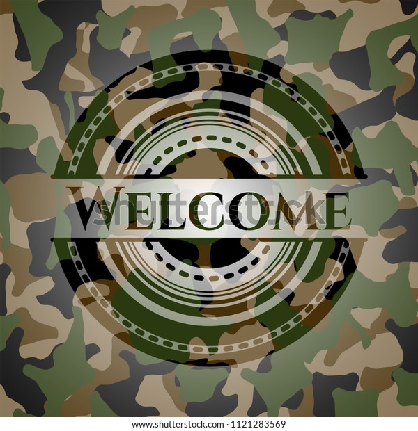 Welcome Camo Emblem Stock Vector (Royalty Free) 1121283569 | Shutterstock