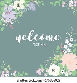 Welcome Card Template Stock Vector (Royalty Free) 675836929 | Shutterstock