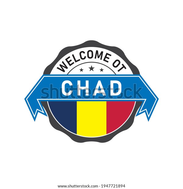Welcome Chad Logo Badge Flag Stock Vector (Royalty Free) 1947721894 ...