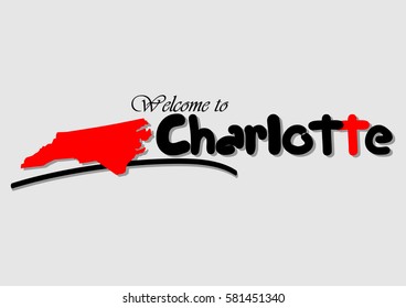 Welcome Charlotte Vector Illustration Design Stock Vector (Royalty Free ...