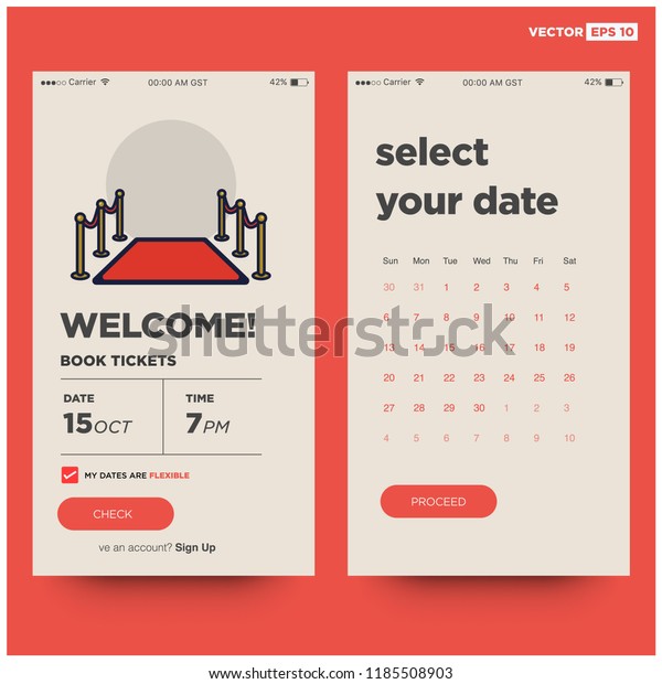 Welcome Check Ux Ui Screen Smart Stock Vector (Royalty Free) 1185508903 ...