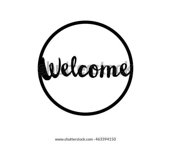 Welcome Circle Alphabet Typography Font Text Stock Vector (Royalty Free ...