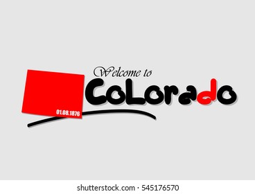 Welcome Colorado Vector Design Stock Vector (Royalty Free) 545176570 ...