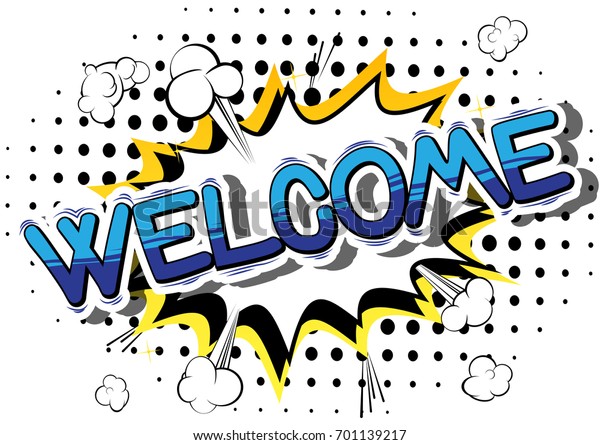 Welcome Comic Book Word On Abstract Stock Vector (Royalty Free ...