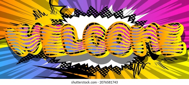 Welcome Comic Book Word Text On Stock Vector (Royalty Free) 2076581743 ...