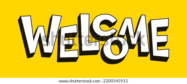 Welcome Comic Pop Art Typography Banner Stock Vector (Royalty Free ...
