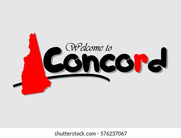 Welcome Concord Vector Illustration Design Stock Vector (Royalty Free ...