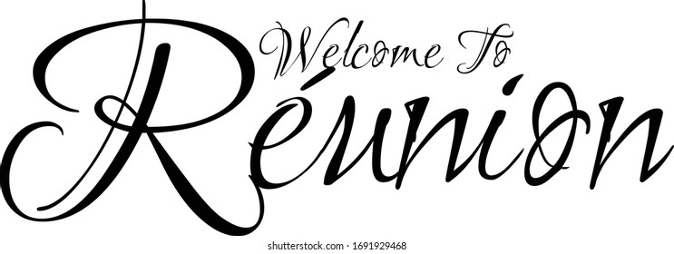 Welcome Rwanda Creative Cursive Grungy Typographic Stock Vector ...